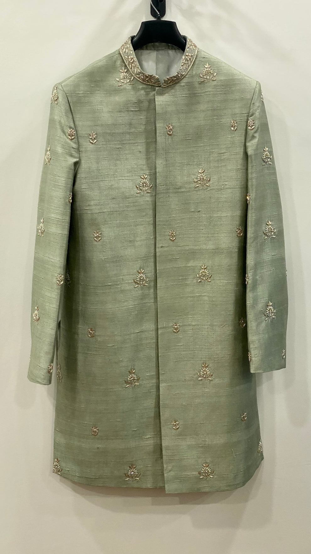 Olive Green Sherwani – Label Vishwa